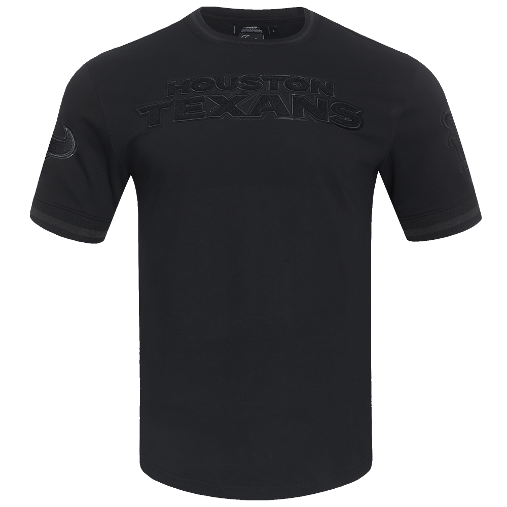 NFL HOUSTON TEXANS TRIPLE BLACK MEN'S DOUBLE KNIT TEE (JET BLACK) – Pro ...