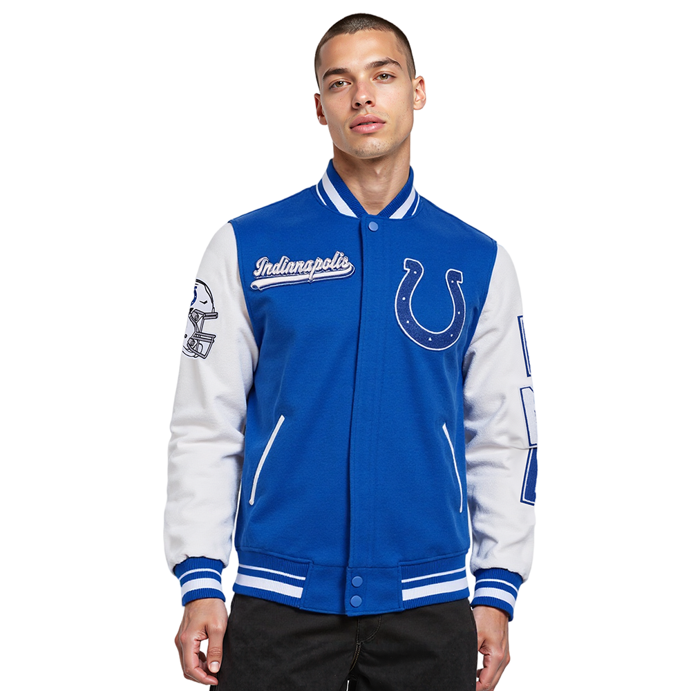 NFL INDIANAPOLIS COLTS SCRIPT TAIL MEN'S RIB WOOL VARSITY (ROYAL BLUE ...
