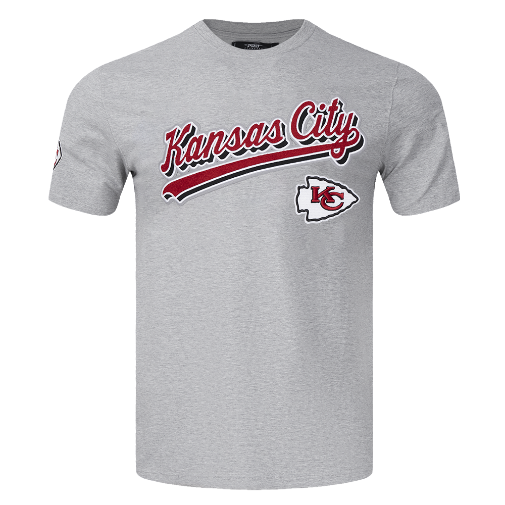 NFL KANSAS CITY CHIEFS SCRIPT TAIL MEN'S TEE (HEATHER GREY) – Pro Standard