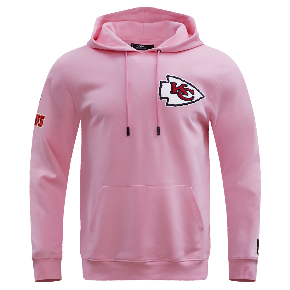 NFL KANSAS CITY CHIEFS CLASSIC CHENILLE MEN'S PULLOVER HOODIE (PINK ...