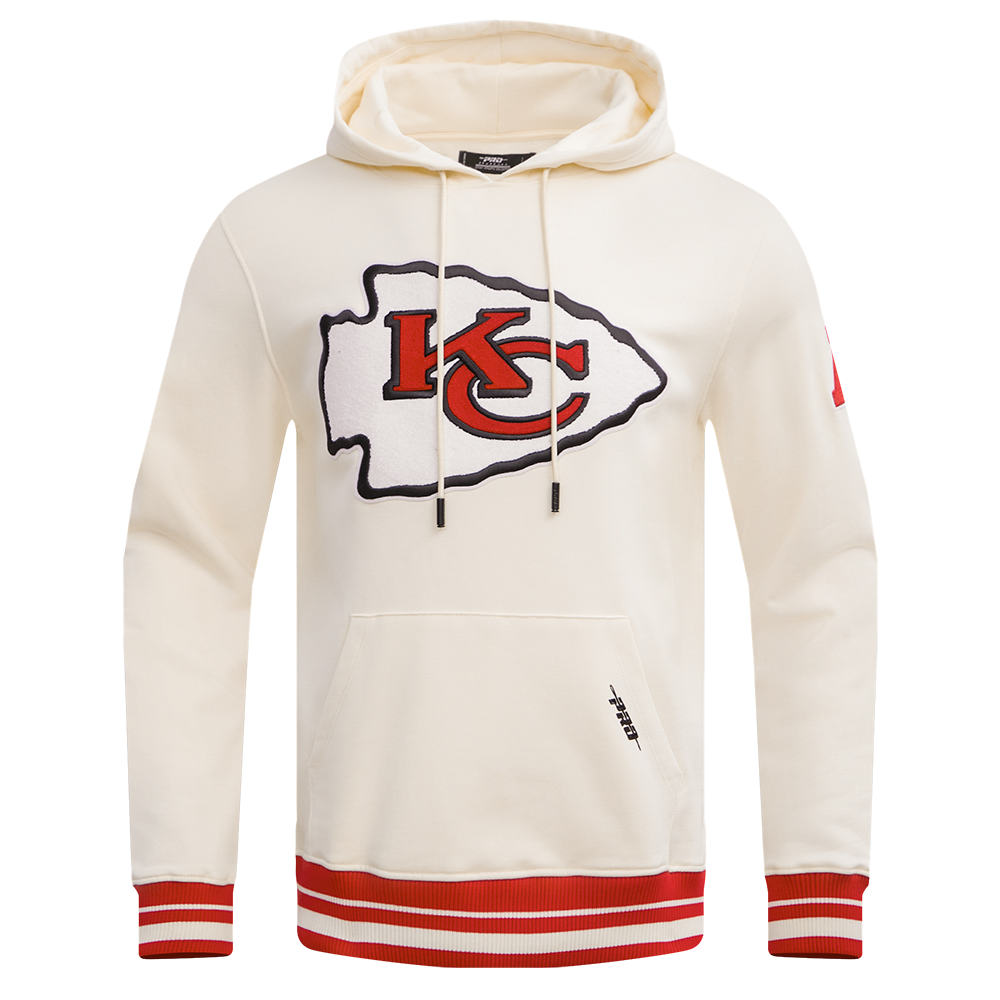 NFL KANSAS CITY CHIEFS RETRO CLASSIC MEN'S RIB PULLOVER HOODIE (EGGSHE ...