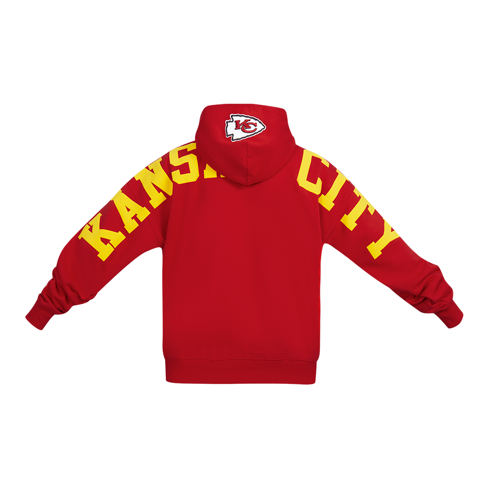 NFL KANSAS CITY CHIEFS WINGSPAN MEN'S DROP SHOULDER FLEECE PULLOVER HO ...