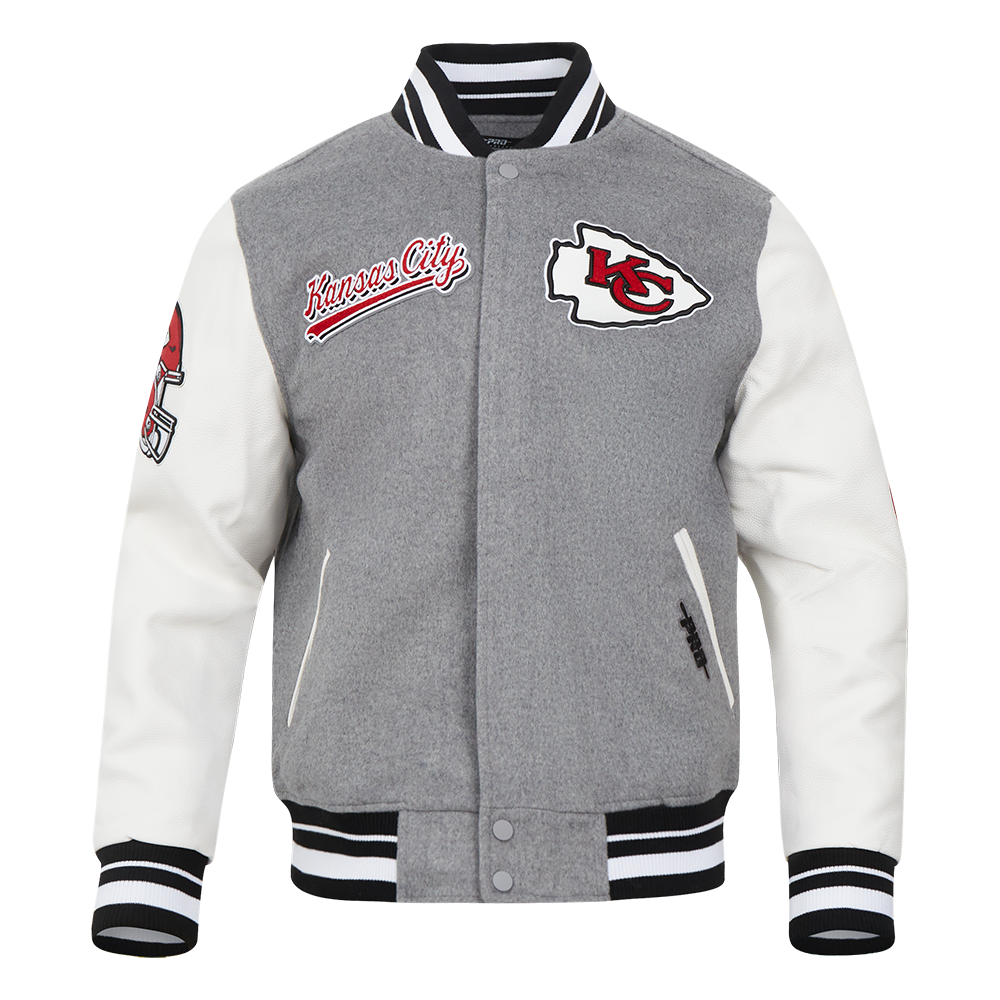 NFL KANSAS CITY CHIEFS SCRIPT TAIL MEN'S RIB WOOL VARSITY (HEATHER GRE ...
