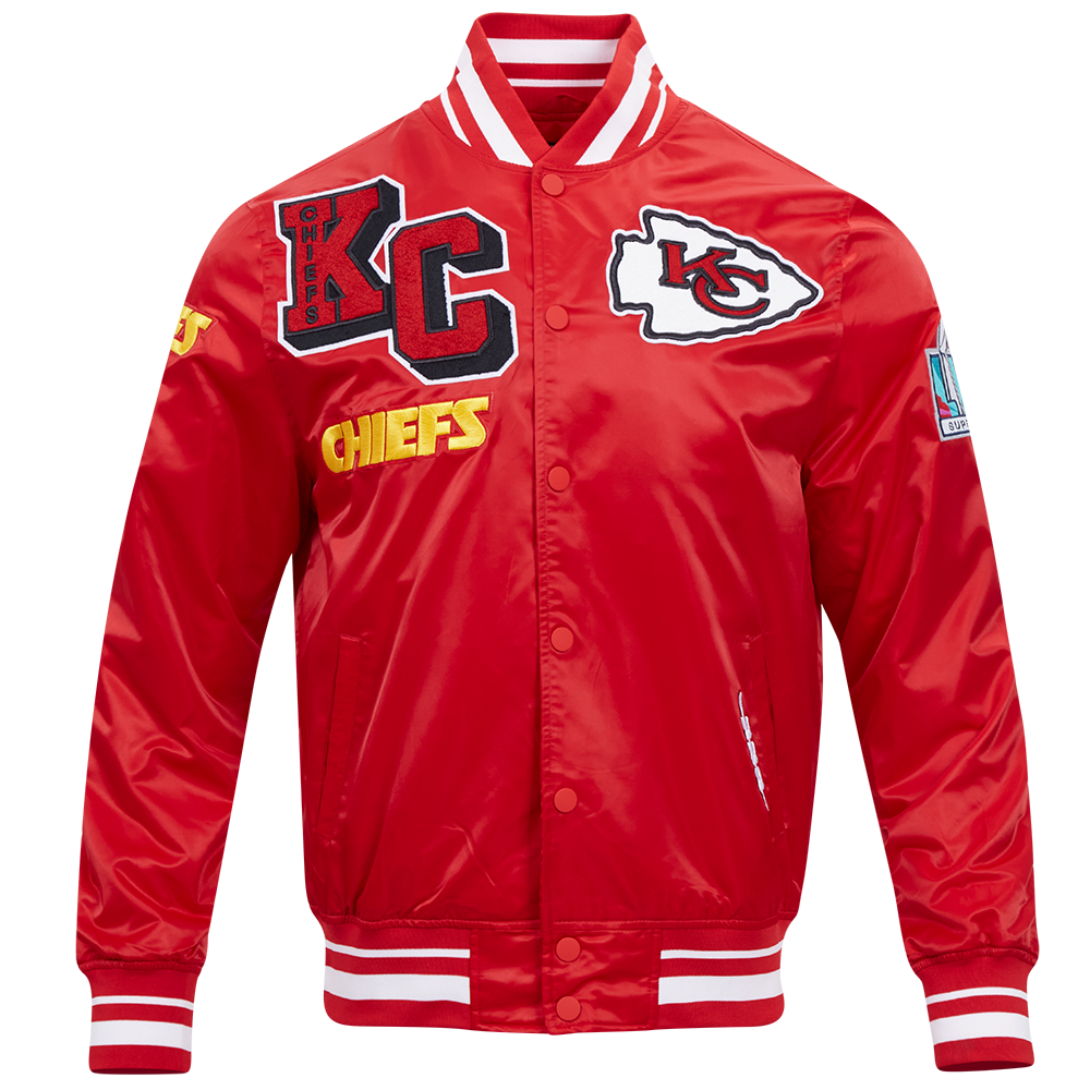 NFL KANSAS CITY CHIEFS MASHUP MEN'S RIB SATIN JACKET (RED) – Pro Standard