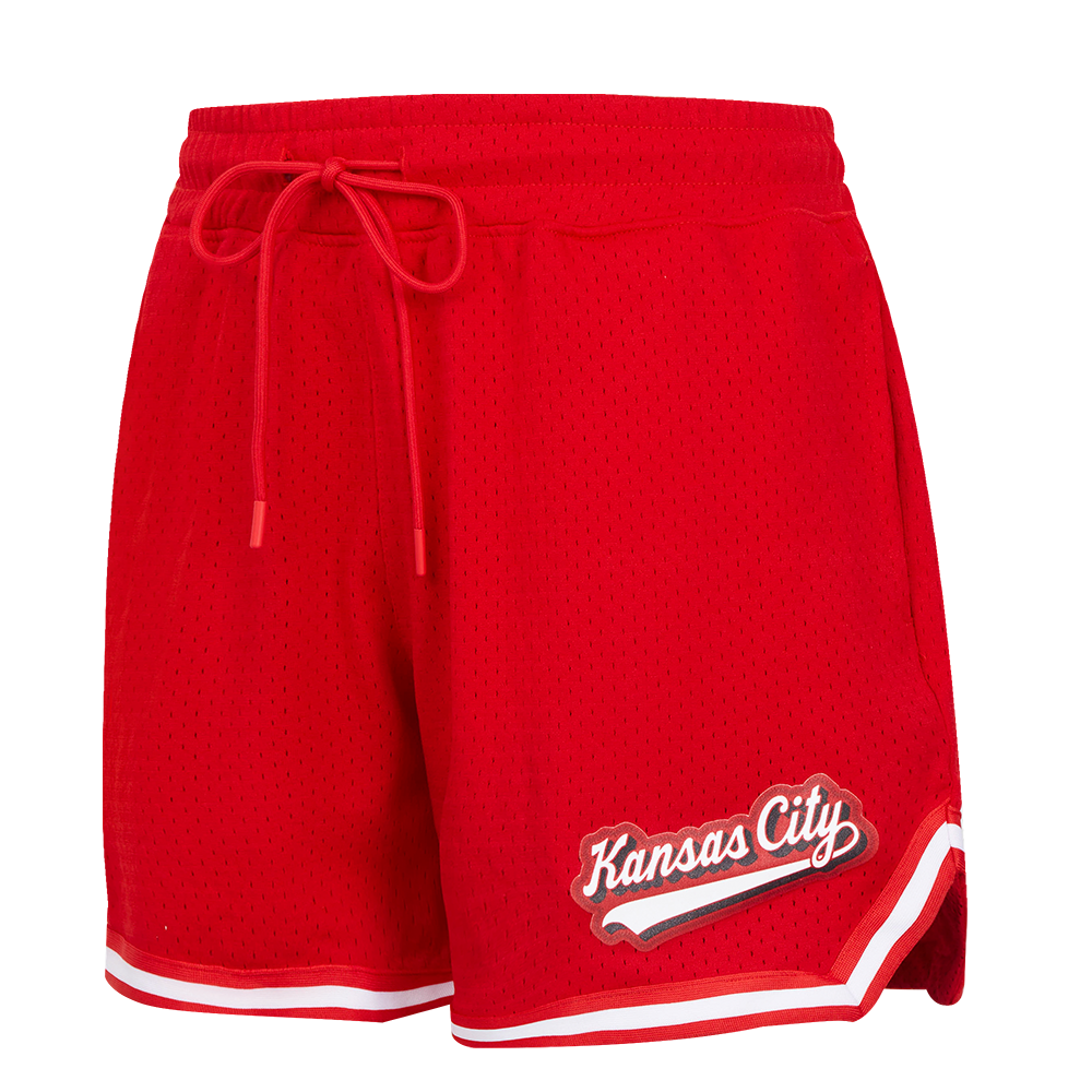 NFL KANSAS CITY CHIEFS SCRIPT TAIL WOMEN'S MESH TAPE SHORT (RED) – Pro ...
