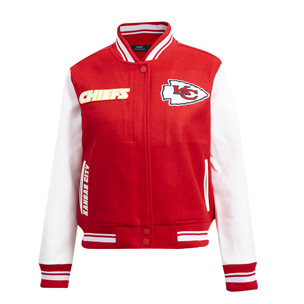 NFL KANSAS CITY CHIEFS RETRO CLASSIC WOMEN'S RIB WOOL VARSITY JACKET ...