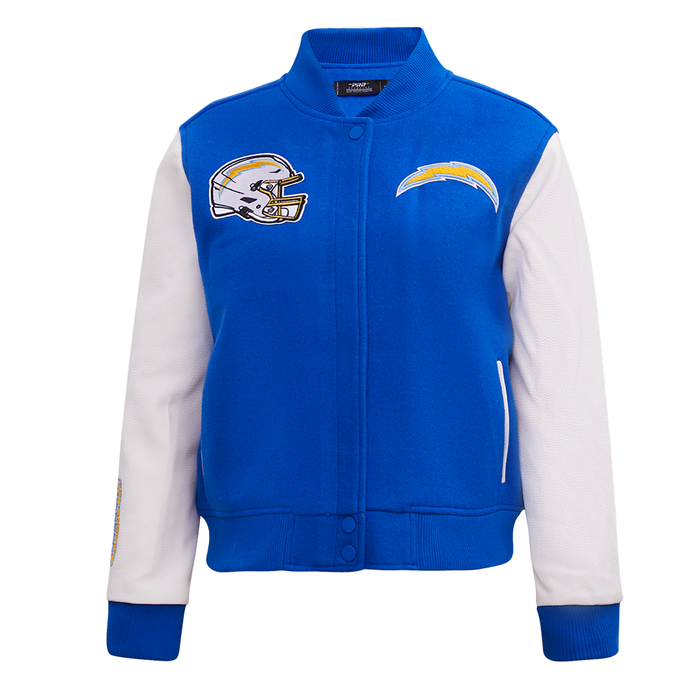NFL LOS ANGELES CHARGERS CLASSIC WOMEN'S WOOL VARSITY JACKET (ROYAL BL ...