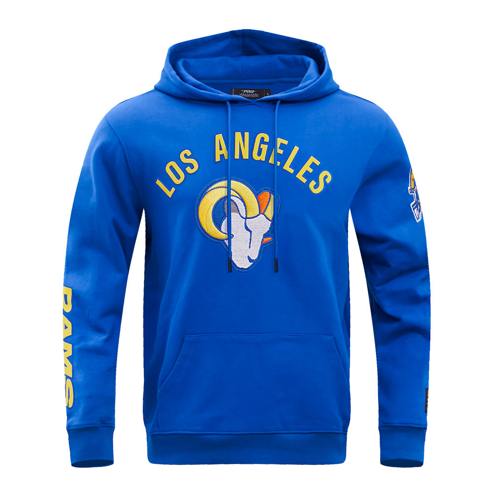 NFL LOS ANGELES RAMS CLASSIC BRISTLE MEN'S PULLOVER HOODIE (ROYAL BLUE ...