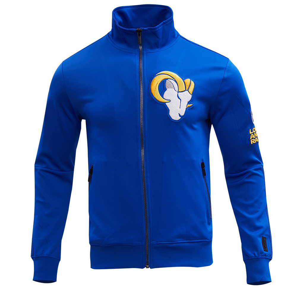 NFL LOS ANGELES RAMS CLASSIC MEN'S DOUBLE KNIT TRACK JACKET (ROYAL BLU ...