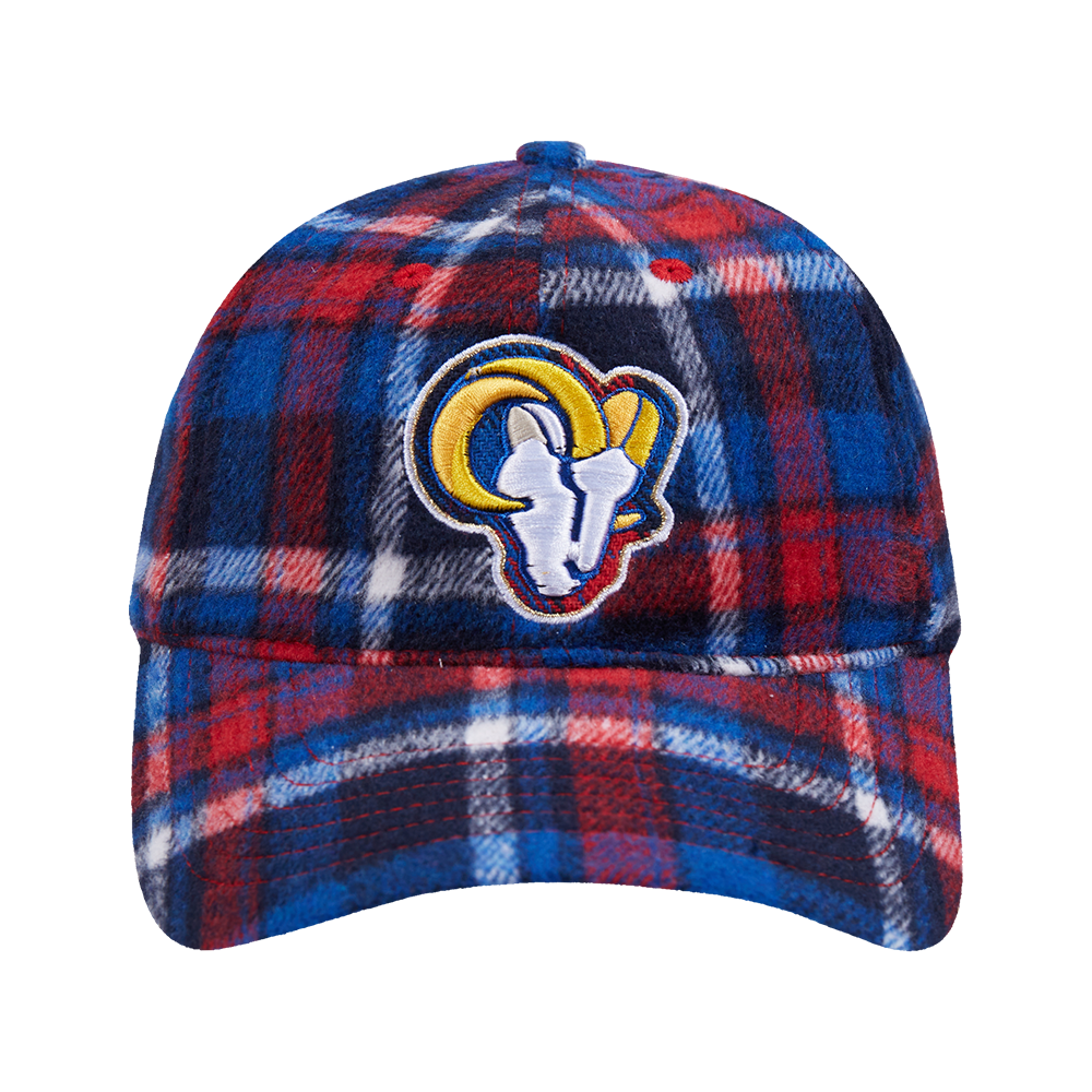 NFL LOS ANGELES RAMS PRO PREP PLAID DAD HAT (RED/MIDNIGHT NAVY/RED ...