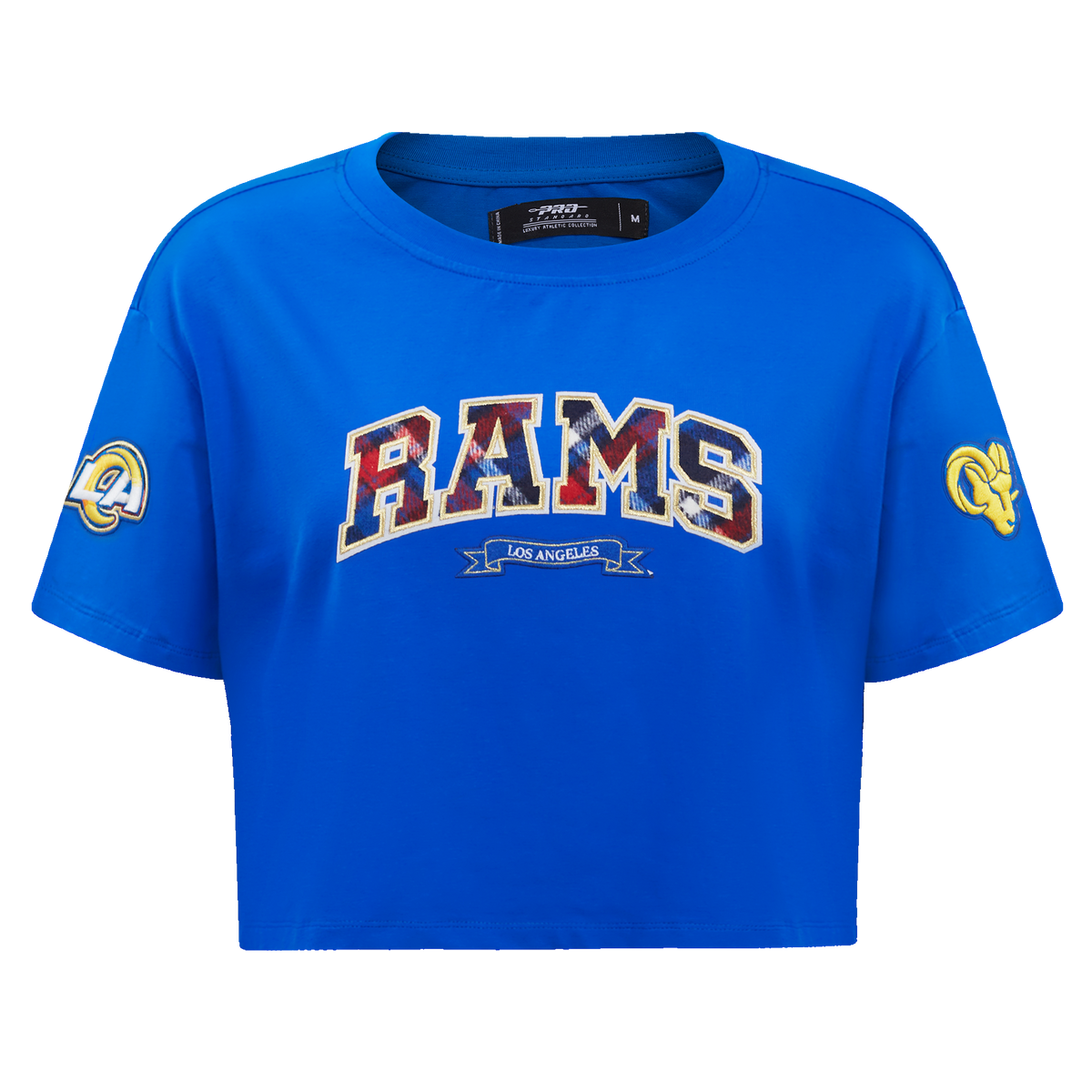 NFL LOS ANGELES RAMS PRO PREP SINGLE JERSEY BOXY WOMEN'S TEE (ROYAL BL ...