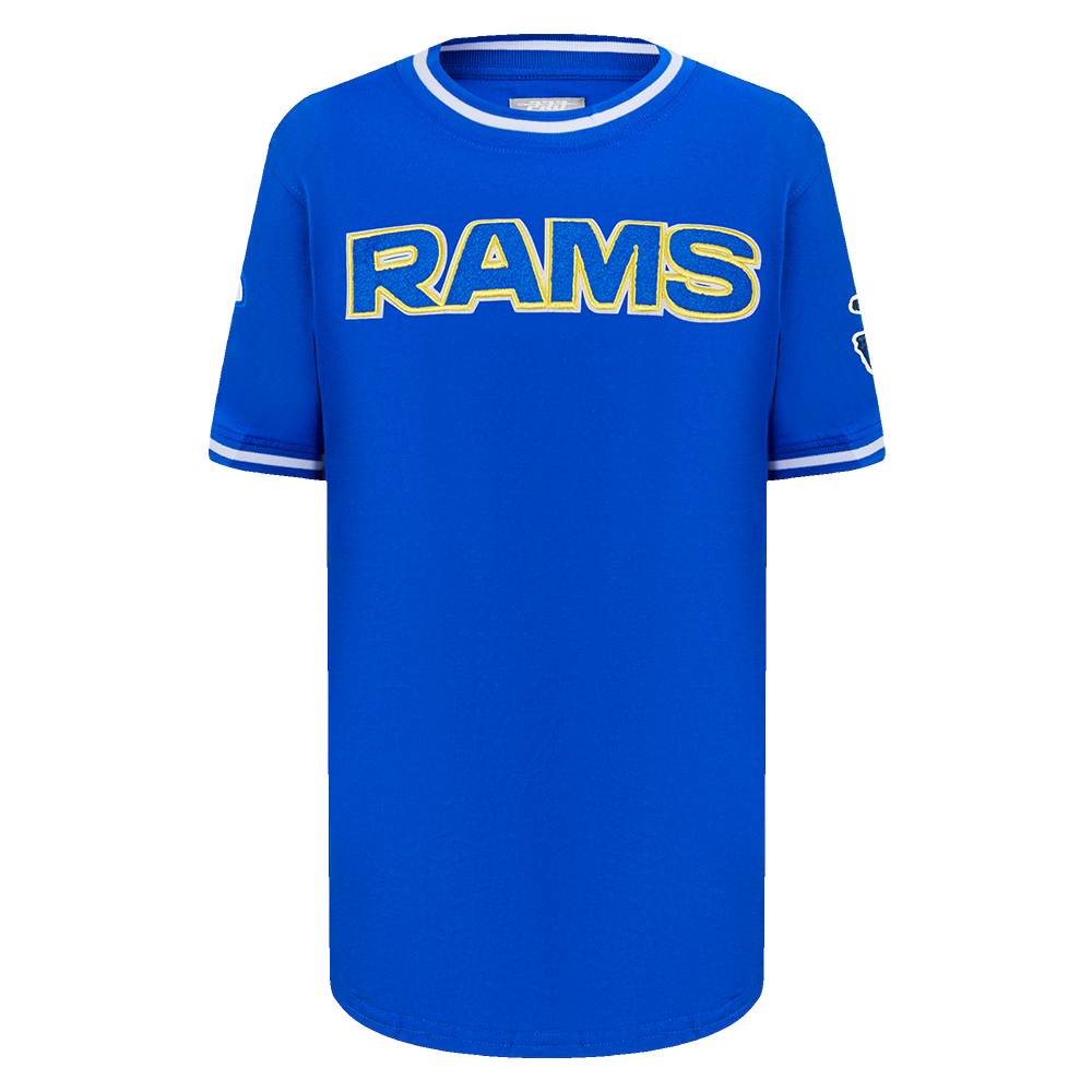 NFL LOS ANGELES RAMS CLASSIC BIG BOYS SHORT SLEEVE STRIPED RIB TEE (RO ...