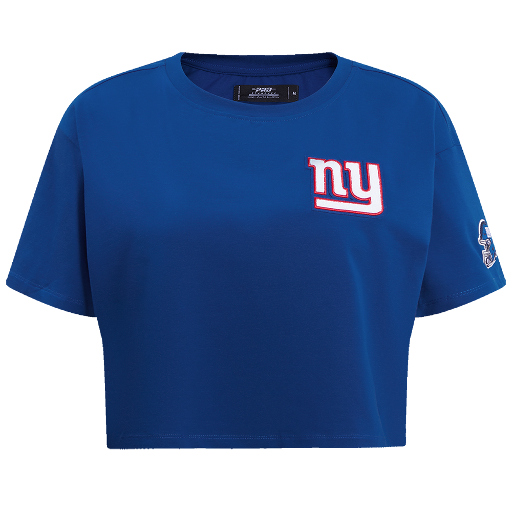 NFL NEW YORK GIANTS CLASSIC WOMEN'S SINGLE JERSEY BOXY TEE (DODGER BLU ...