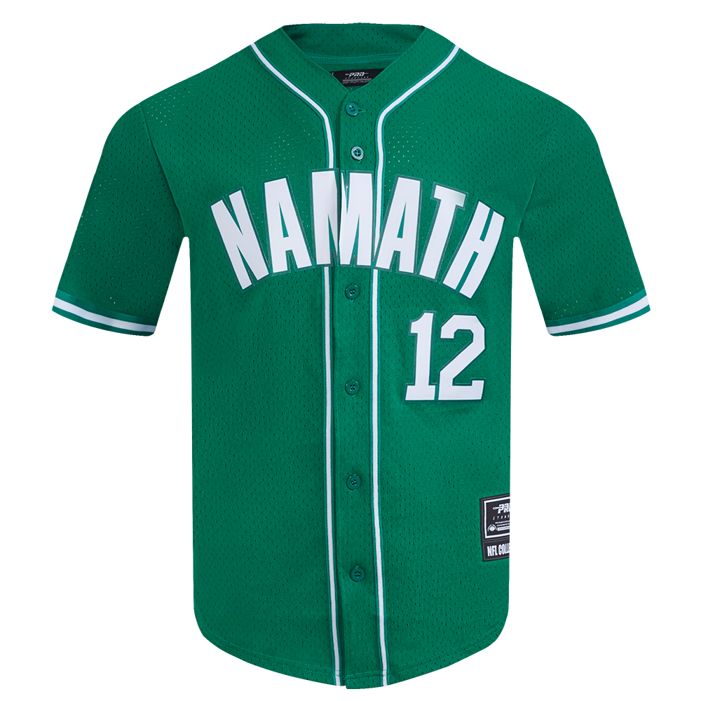 NFL NEW YORK JETS JOE NAMATH #12 MEN'S MESH BUTTON DOWN SHIRT (KELLY G ...