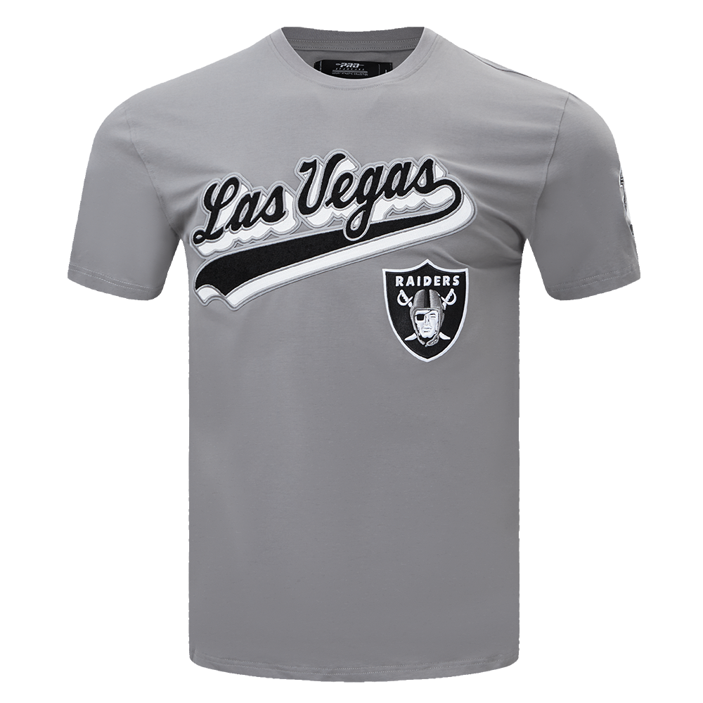 NFL LAS VEGAS RAIDERS SCRIPT TAIL MEN'S TEE (GRAY) – Pro Standard