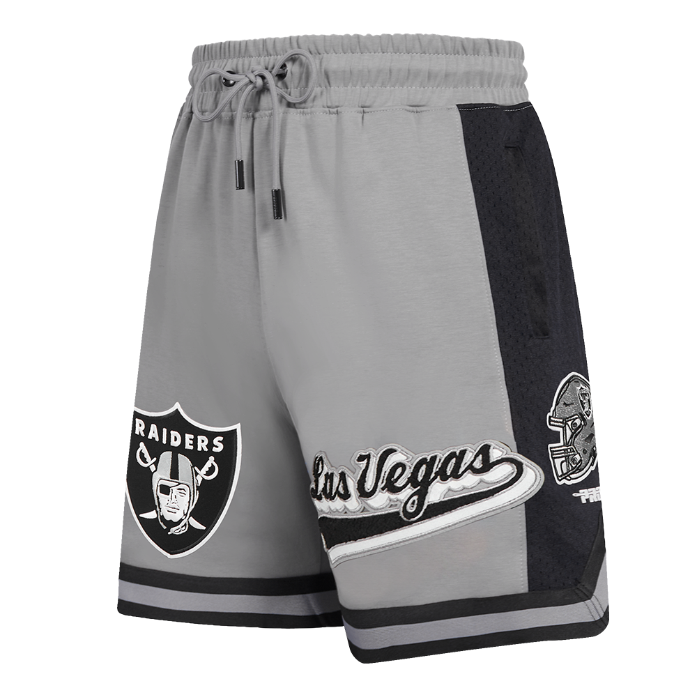 NFL LAS VEGAS RAIDERS SCRIPT TAIL MEN'S DOUBLE KNIT 2.0 SHORT (GRAY/BL ...