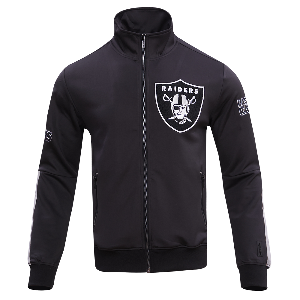 NFL OAKLAND RAIDERS CLASSIC MEN'S DOUBLE KNIT TRACK JACKET (BLACK ...