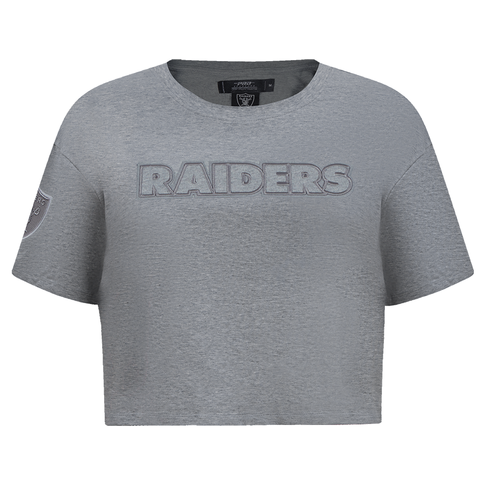NFL LAS VEGAS RAIDERS NEUTRAL SINGLE JERSEY BOXY TEE (DARK HEATHER GRA ...
