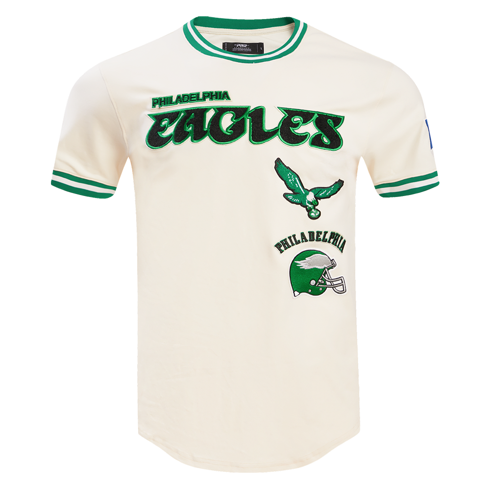 NFL PHILADELPHIA EAGLES RETRO CLASSIC MEN'S TEE (EGGSHELL/ KELLY GREEN ...