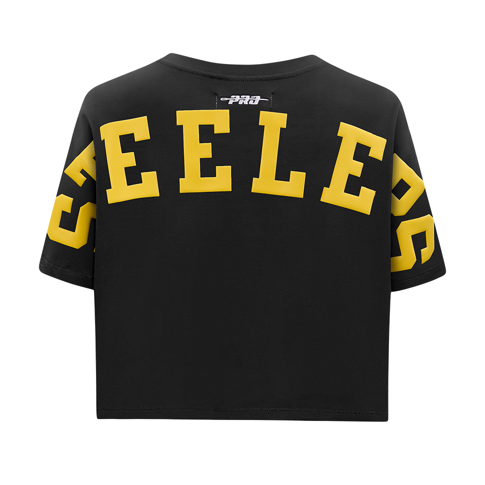 NFL PITTSBURGH STEELERS WINGSPAN WOMEN'S SJ BOXY TEE (BLACK) – Pro Standard