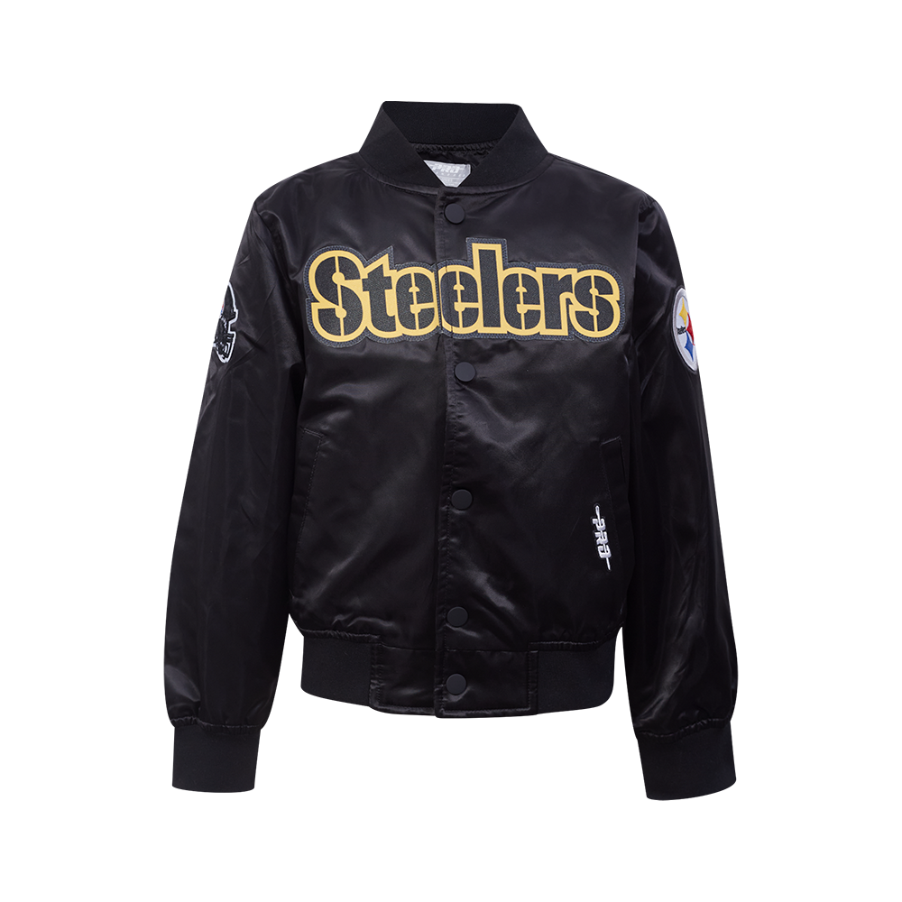 NFL PITTSBURGH STEELERS CLASSIC LITTLE BOYS SATIN JACKET (BLACK) – Pro ...