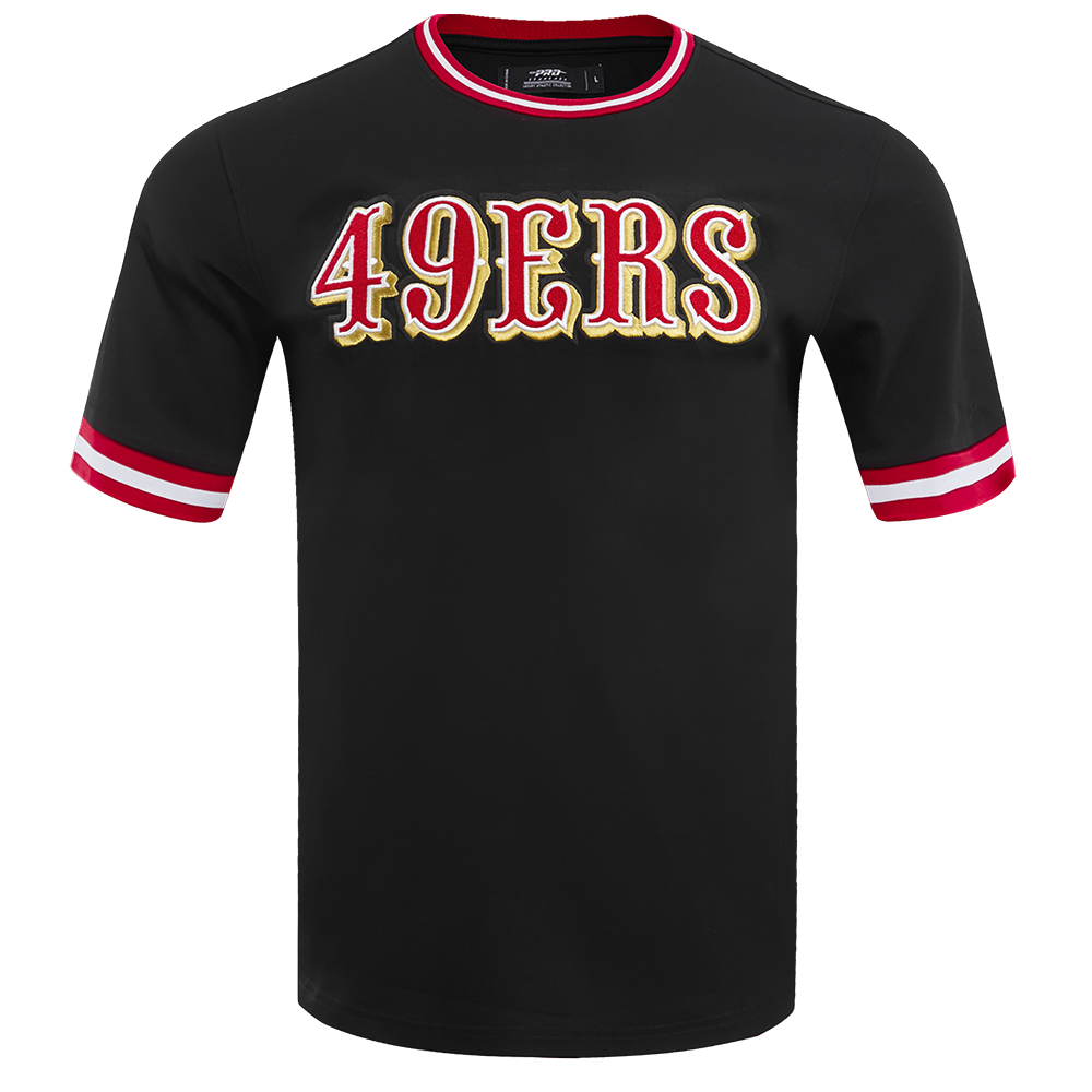 NFL SAN FRANCISCO 49ERS CLASSIC CHENILLE DOUBLE KNIT TEE (BLACK) – Pro ...