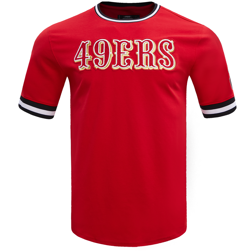 NFL SAN FRANCISCO 49ERS CLASSIC CHENILLE DOUBLE KNIT TEE (RED) – Pro ...