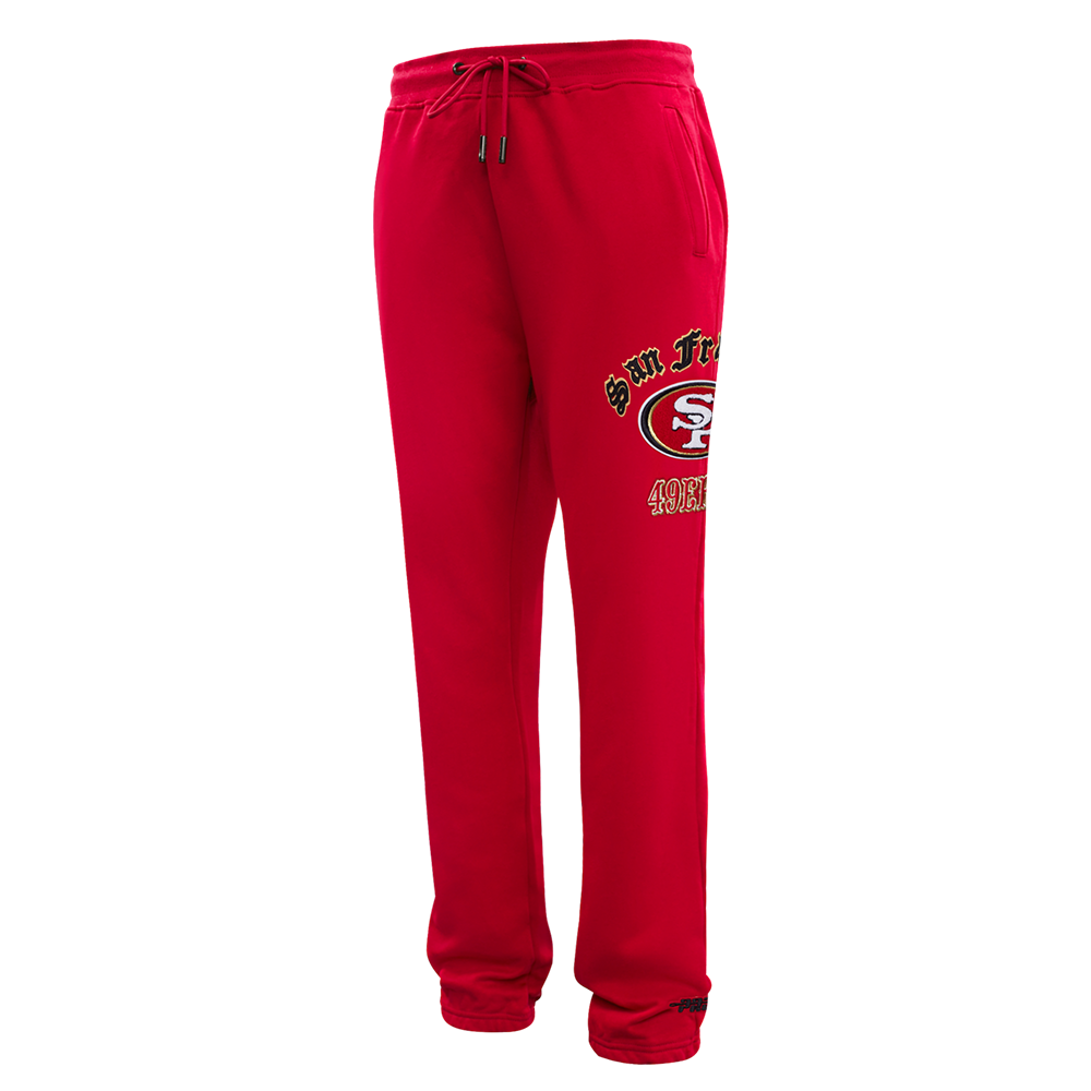 NFL SAN FRANCISCO 49ERS OLD ENGLISH MEN'S SWEATPANT (RED) – Pro Standard