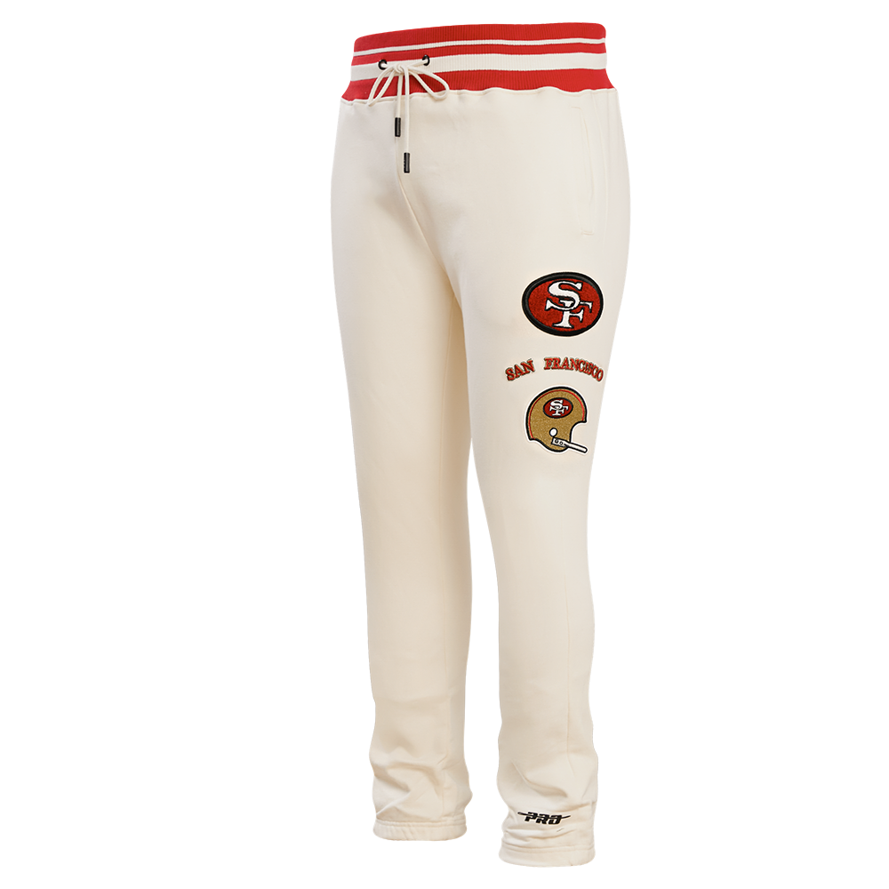 NFL SAN FRANCISCO 49ERS RETRO CLASSIC MEN'S SWEATPANT (EGGSHELL/ RED ...