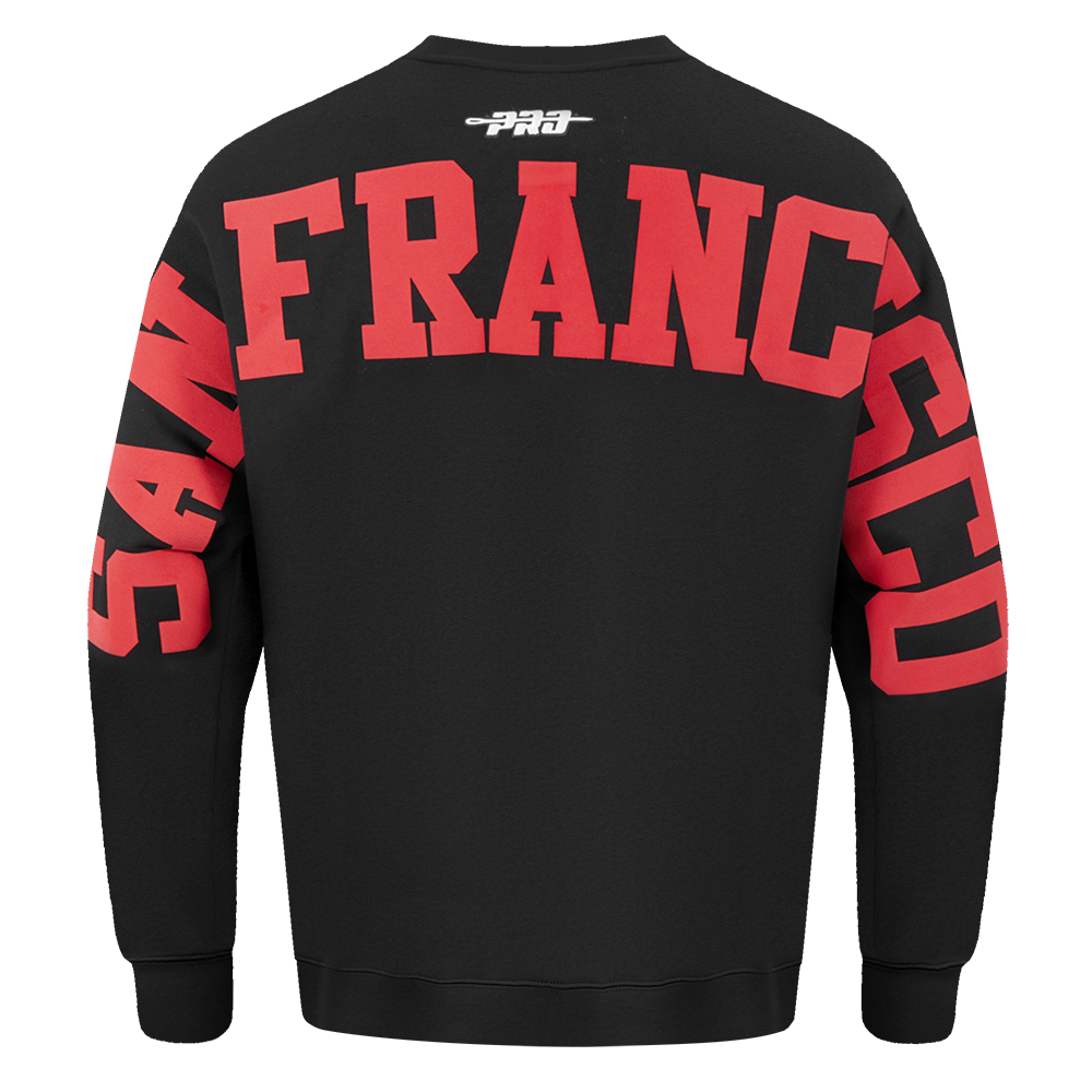 NFL SAN FRANCISCO 49ERS WINGSPAN MEN'S DROP SHOULDER FLEECE CREWNECK ...