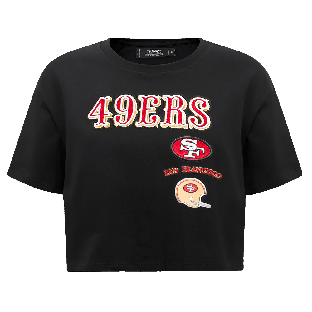 NFL SAN FRANCISCO 49ERS RETRO CLASSIC WOMEN'S BOXY TEE (BLACK) – Pro ...