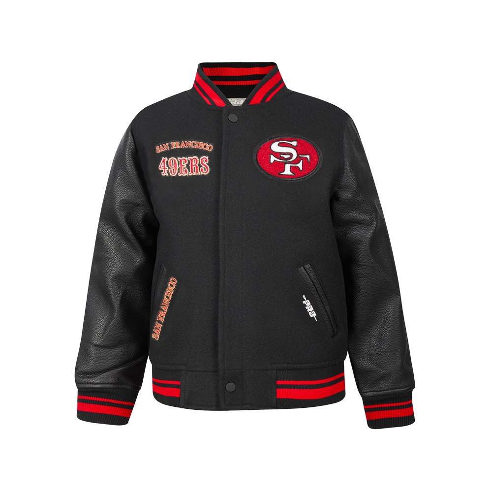 NFL SAN FRANCISCO 49ERS RETRO CLASSIC BIG BOYS RIB WOOL VARSITY JACKET ...