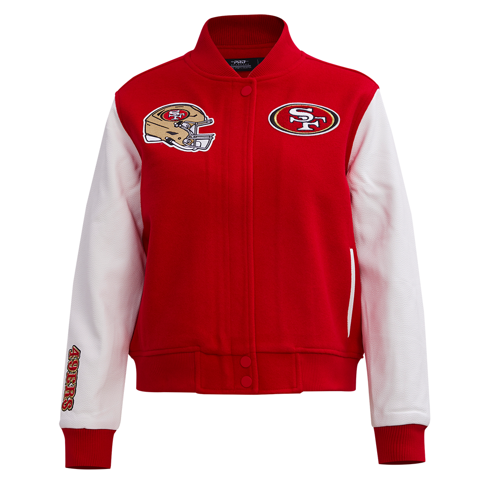 NFL SAN FRANCISCO 49ERS CLASSIC WOOL WOMEN'S VARSITY JACKET (RED/WHITE ...
