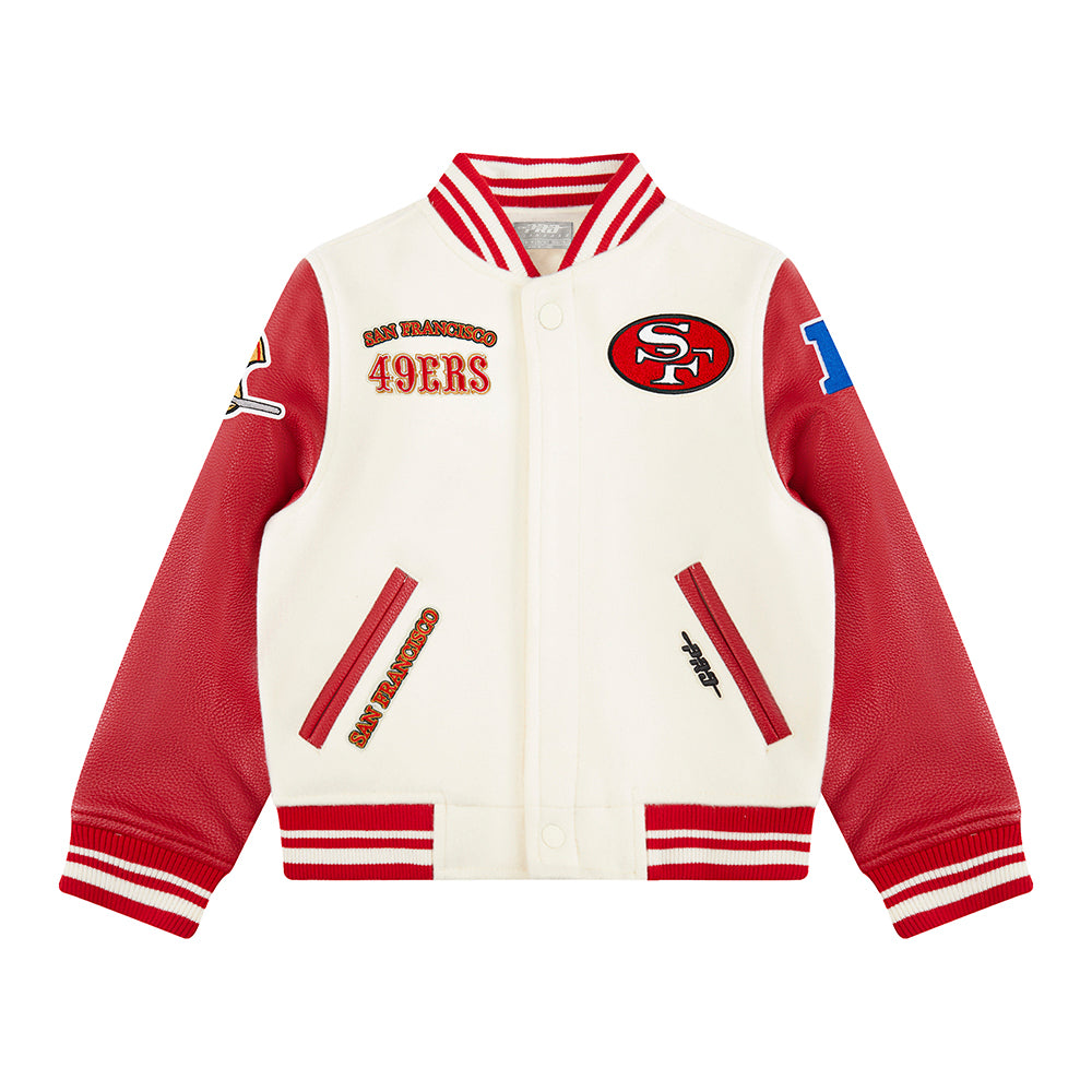 NFL SAN FRANCISCO 49ERS RETRO CLASSIC LITTLE BOYS RIB WOOL VARSITY JAC ...