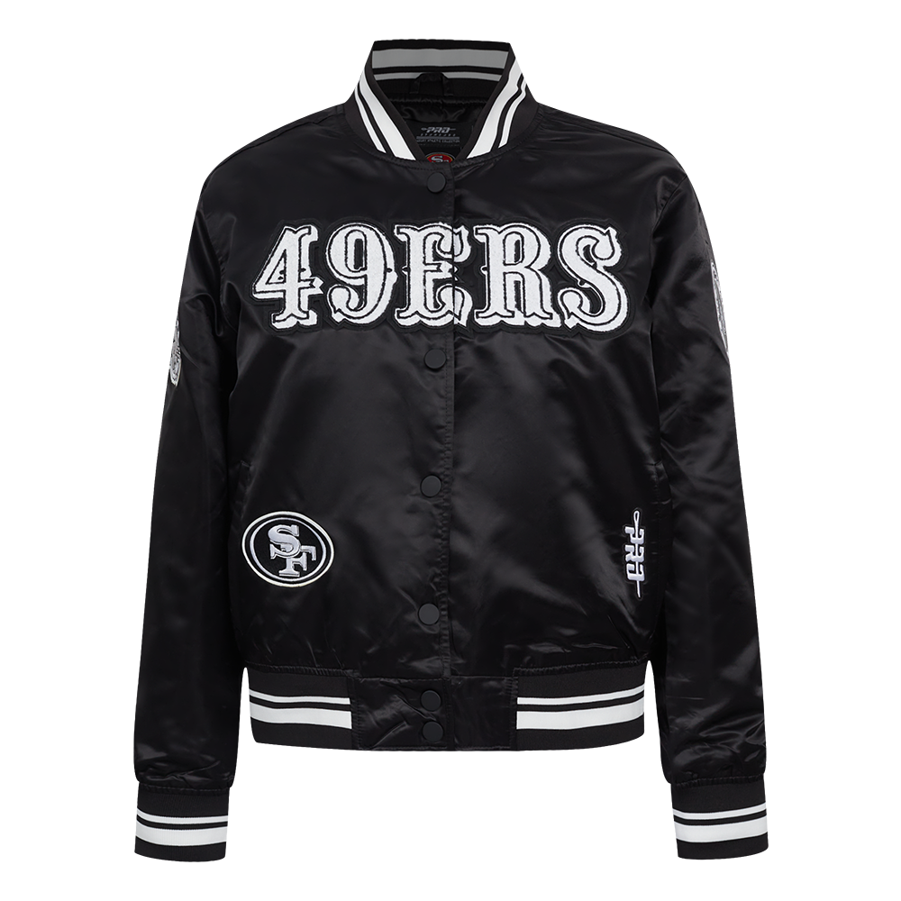 NFL SAN FRANCISCO 49ERS PEARLS WOMEN'S RIB SATIN JACKET (BLACK) – Pro ...