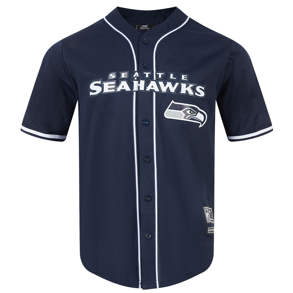 NFL SEATTLE SEAHAWKS CLASSIC MESH BUTTON DOWN SHIRT (MIDNIGHT NAVY ...