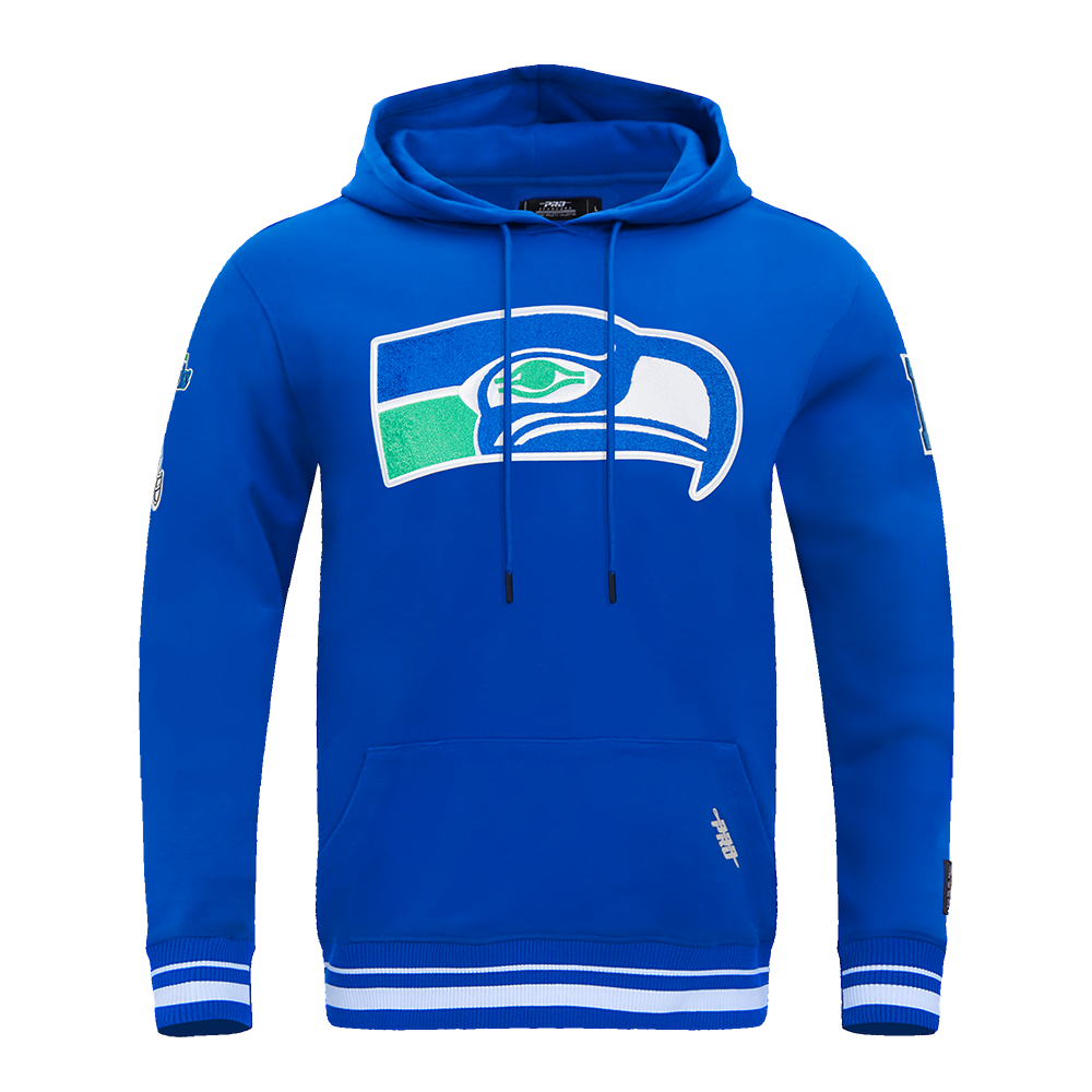 NFL SEATTLE SEAHAWKS RETRO CLASSIC MEN'S PULLOVER HOODIE (ROYAL BLUE ...