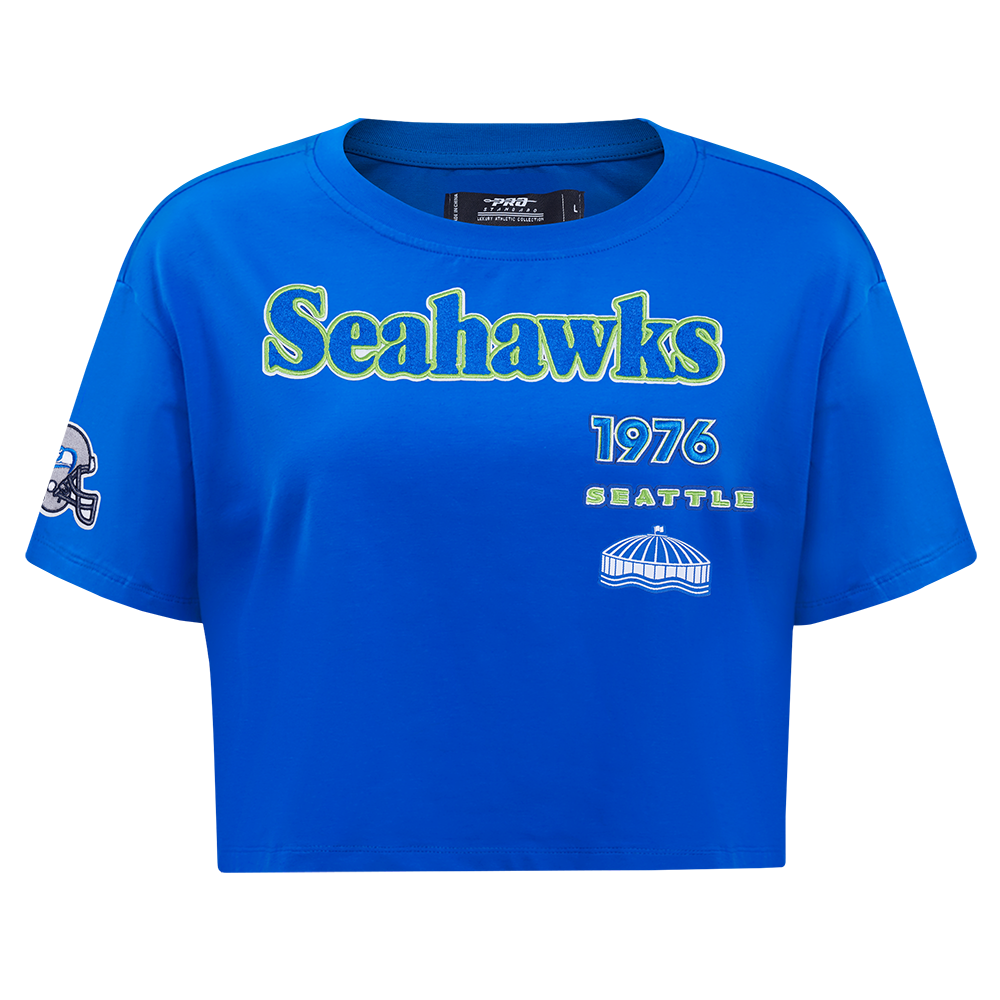 NFL SEATTLE SEAHAWKS RETRO CLASSIC SINGLE JERSEY BOXY TEE (ROYAL BLUE ...