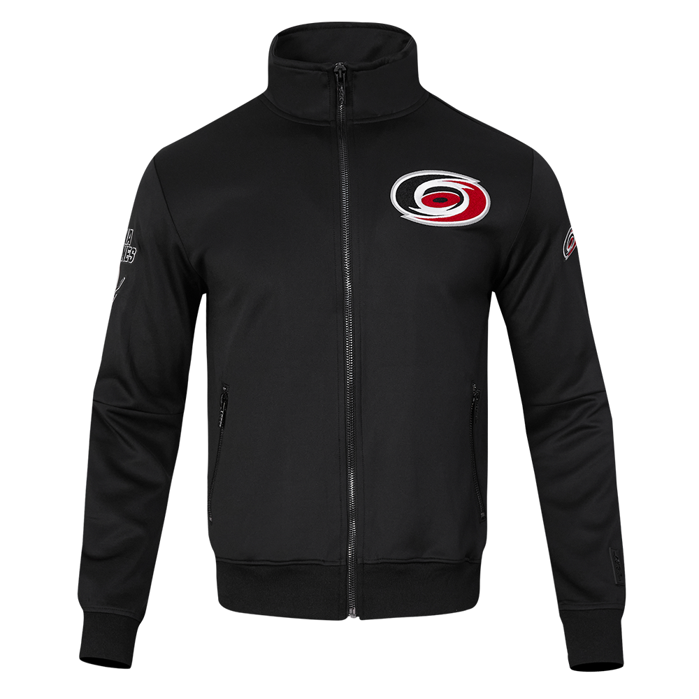 NHL CAROLINA HURRICANES CLASSIC CHENILLE MEN'S DK TRACK JACKET (BLACK ...