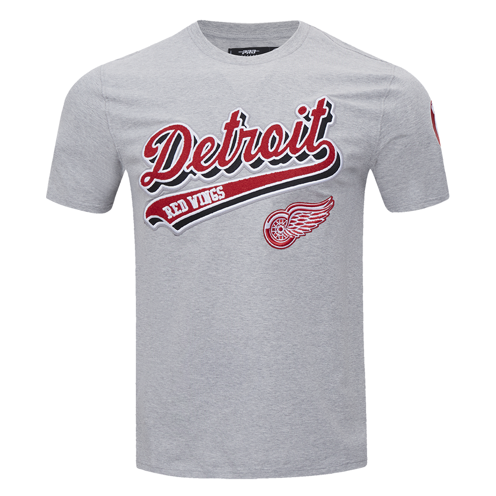 NHL DETROIT RED WINGS SCRIPT TAIL MEN'S TEE (HEATHER GREY) – Pro Standard
