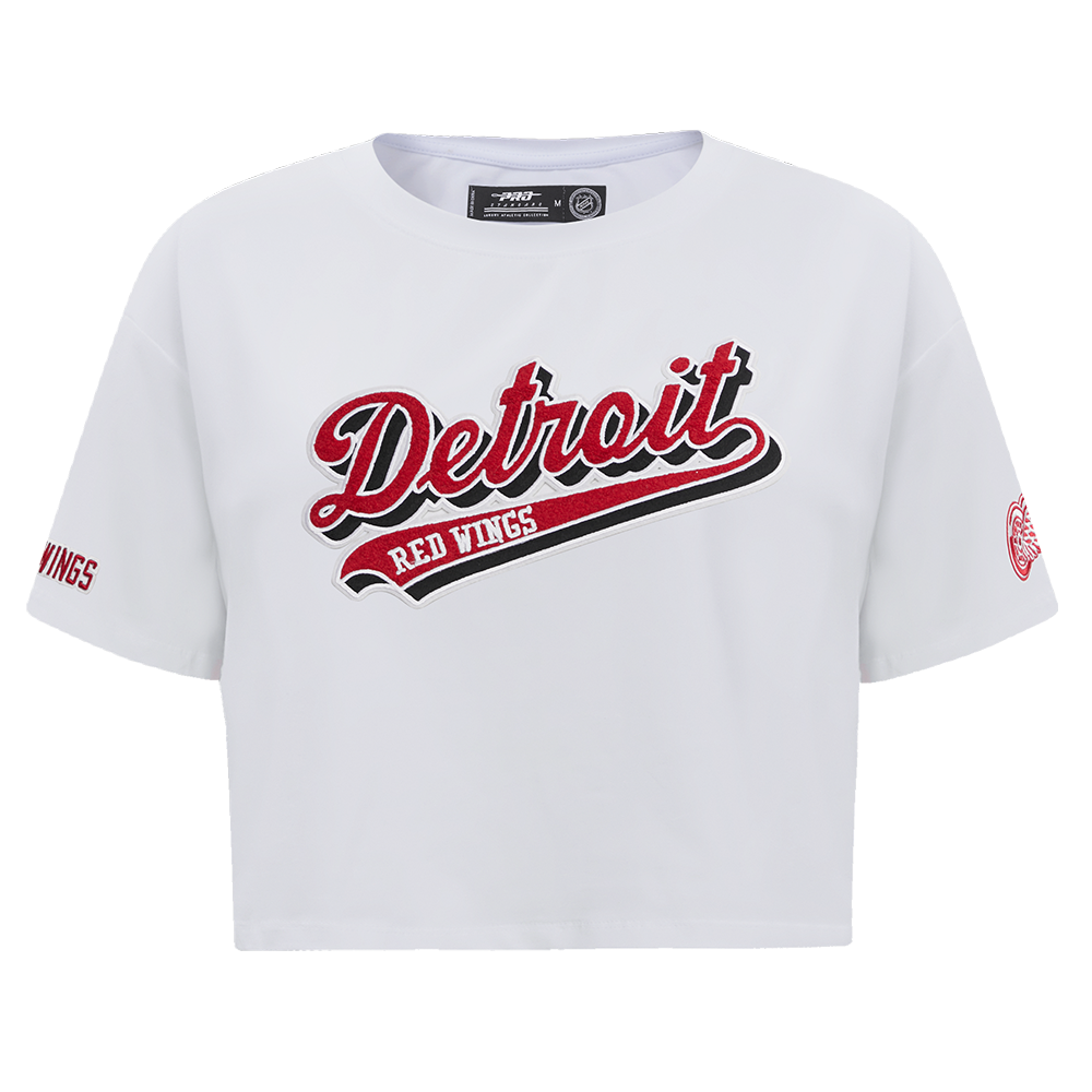 NHL DETROIT RED WINGS SCRIPT TAIL WOMEN'S SJ BOXY TEE (WHITE) – Pro ...