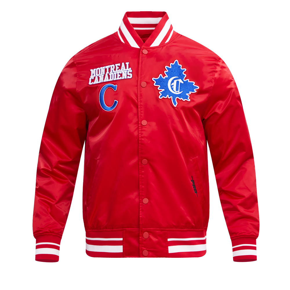 NHL MONTREAL CANADIENS RETRO CLASSIC MEN'S RIB SATIN JACKET (RED) – Pro ...