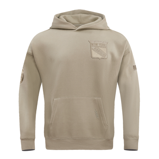 NHL NEW YORK RANGERS NEUTRAL DROP SHOULDER FLEECE PULLOVER HOODIE (TAU ...