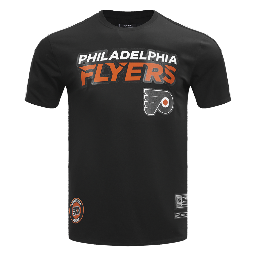 NHL PHILADELPHIA FLYERS CLASSIC MEN'S MESH SINGLE JERSEY STRIPED TEE ...