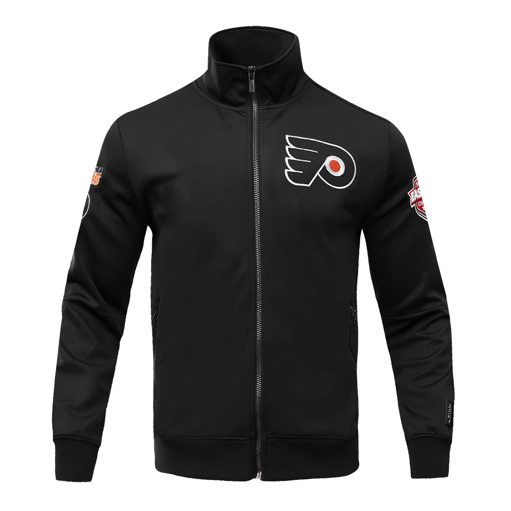 NHL PHILADELPHIA FLYERS CLASSIC CHENILLE MEN'S DOUBLE KNIT TRACK JACKE ...
