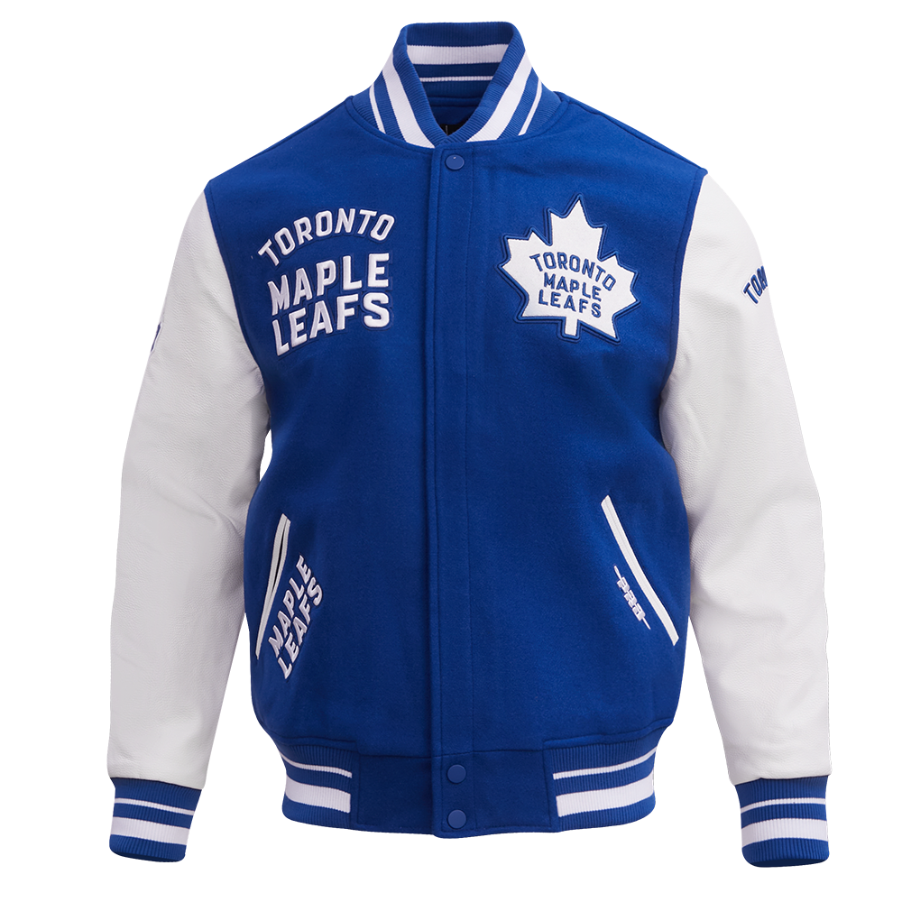 NHL TORONTO MAPLE LEAFS RETRO CLASSIC MEN'S RIB WOOL VARSITY JACKET (D ...