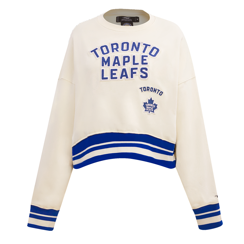 NHL TORONTO MAPLE LEAFS RETRO CLASSIC WOMEN'S RIB CREWNECK (EGGSHELL/D ...