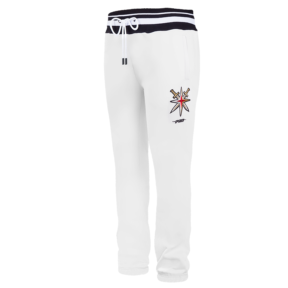 NHL VEGAS GOLDEN KNIGHTS SCRIPT TAIL MEN'S RIB FLEECE SWEATPANT (WHITE ...