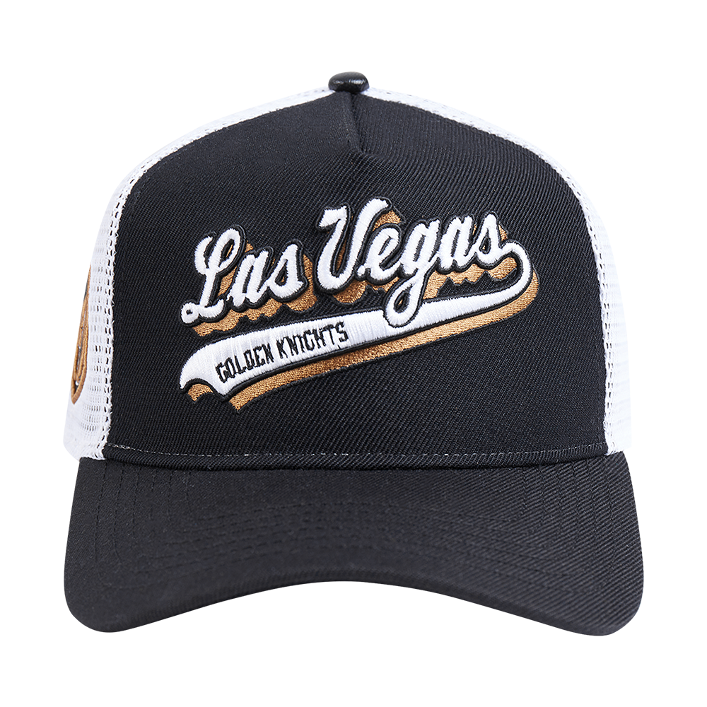 NHL VEGAS GOLDEN KNIGHTS SCRIPT TAIL TRUCKER HAT (BLACK) – Pro Standard