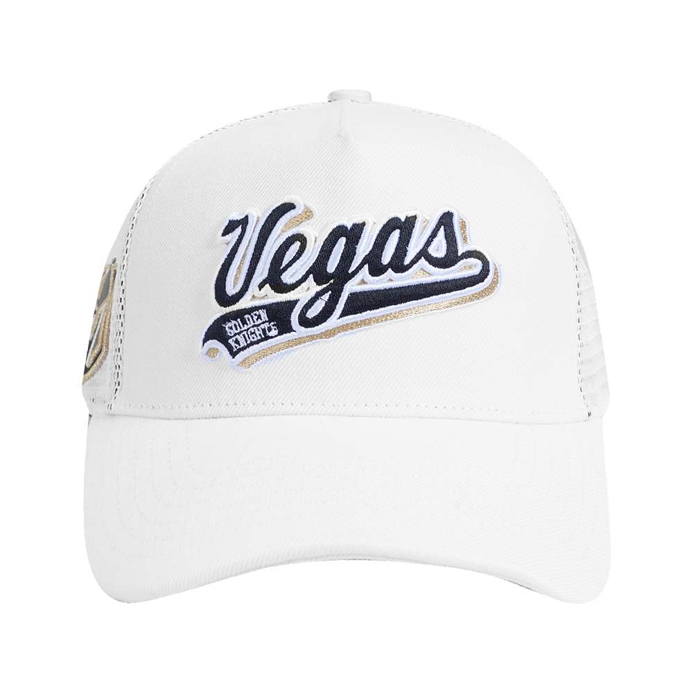 NHL VEGAS GOLDEN KNIGHTS SCRIPT TAIL TRUCKER HAT (WHITE) – Pro Standard